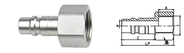 Grande tipo pneumático do conector LSQ-550 CEJN 550 da liberação rápida ...